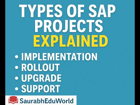 2. Types of SAP Projects Explained | SAP Implementation, Rollout, Upgrade & Support