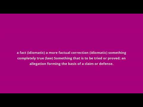 what is the meaning of matter of fact