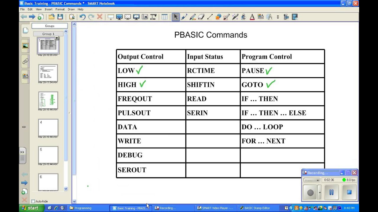 Basic Training   PBasic Commands 01
