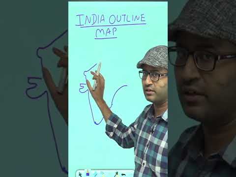 How to Draw India Outline Map in 20 Seconds by Amit Garg sir #Shorts #YTShorts