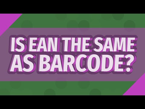 Is Ean the same as barcode?
