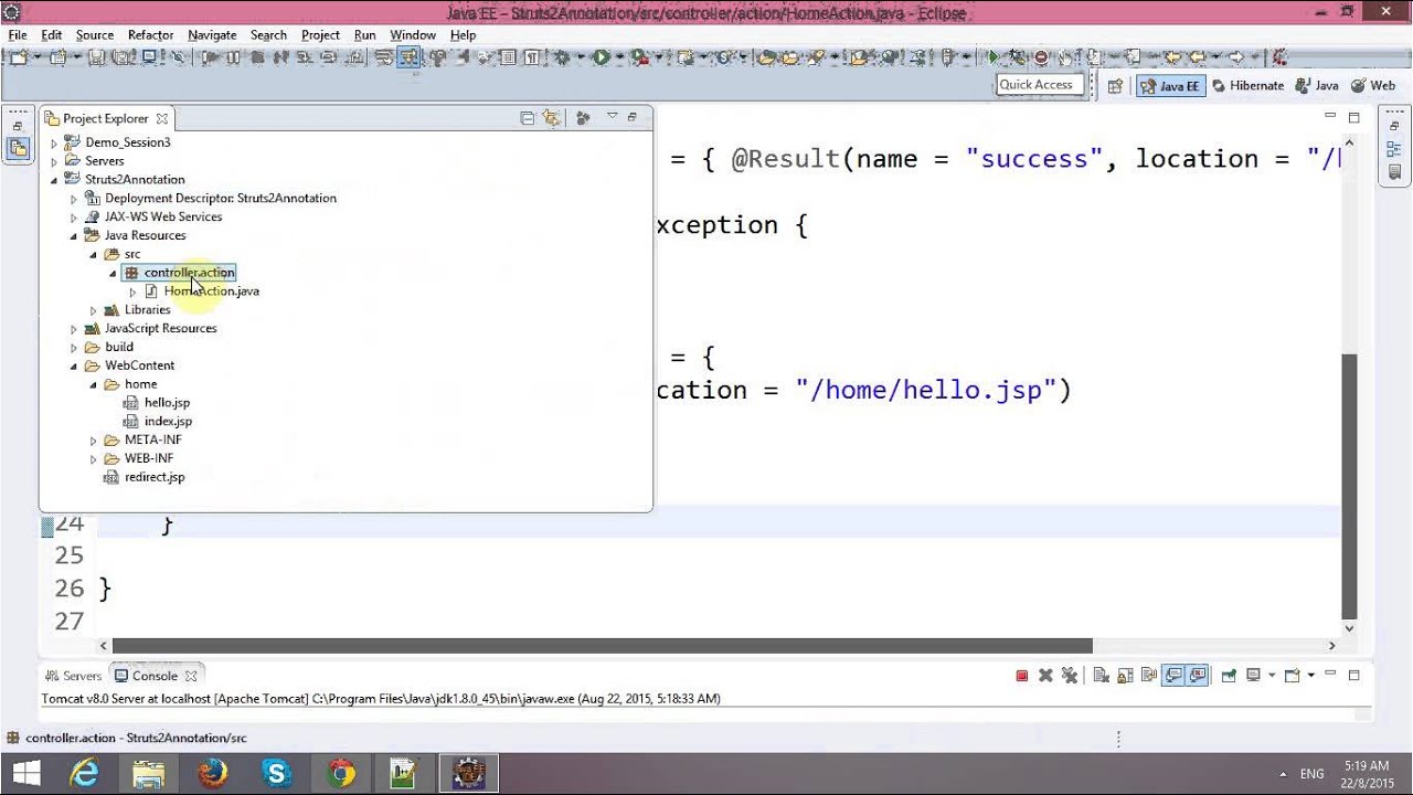 Struts 2 Annotations