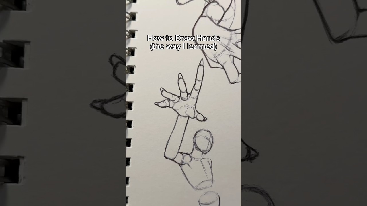 How to Draw Hands (the way I learned)  #tutorial #howtodraw #hand #hands #draw #drawing #sketch #fyp
