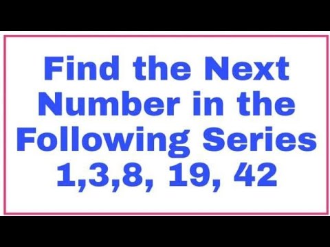Find the Next Number in the following Series:1,3,8,19,42