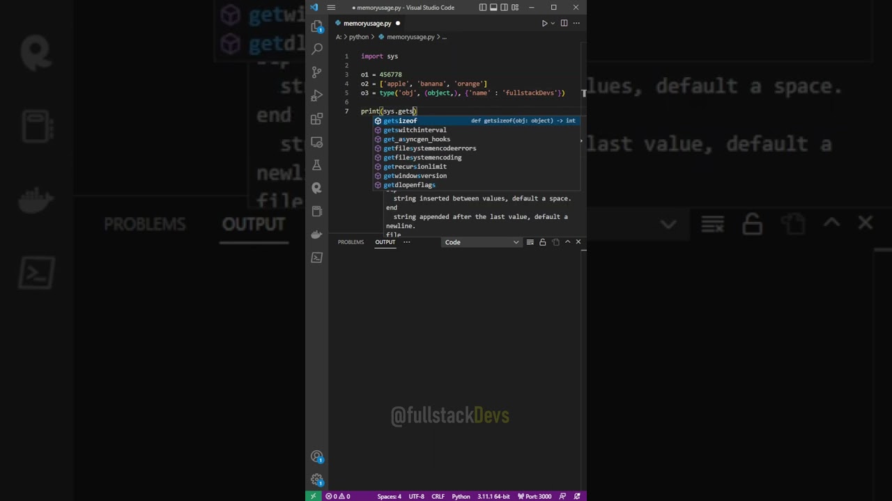 How to find the memory usage of Python Objects