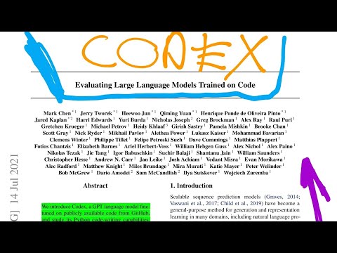 Evaluating Large Language Models Trained on Code - OpenAI Codex Paper