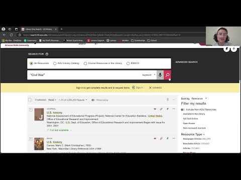 ASU One Search Tutorial