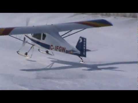 Norman Aviation Nordic VI Landing On Skis On Frozen Pond CSU3