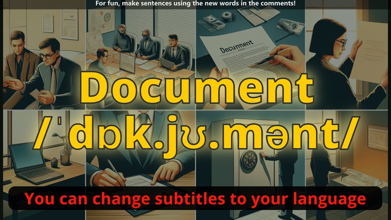 Document meaning with 5 examples