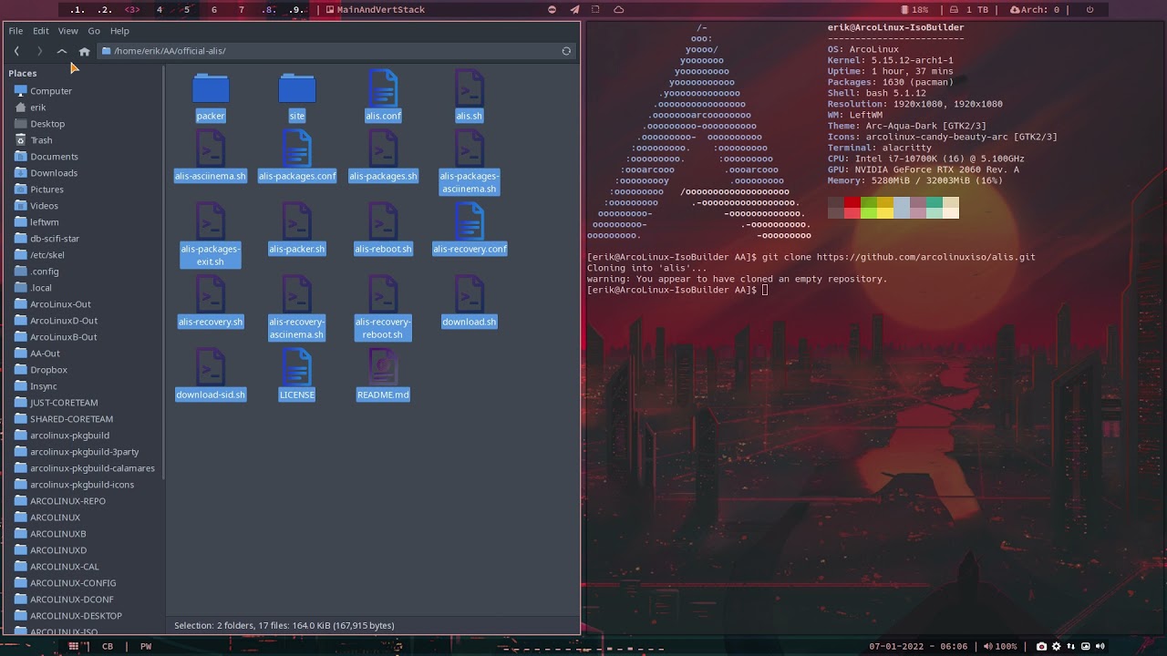 ArcoLinux : 2529 AA - 2 - Create your own github version of ALIS