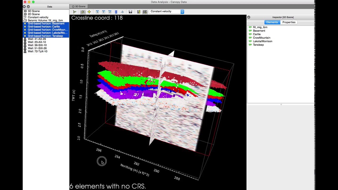 Enthought Canopy Geoscience: 2D and 3D data visualization with Python interface