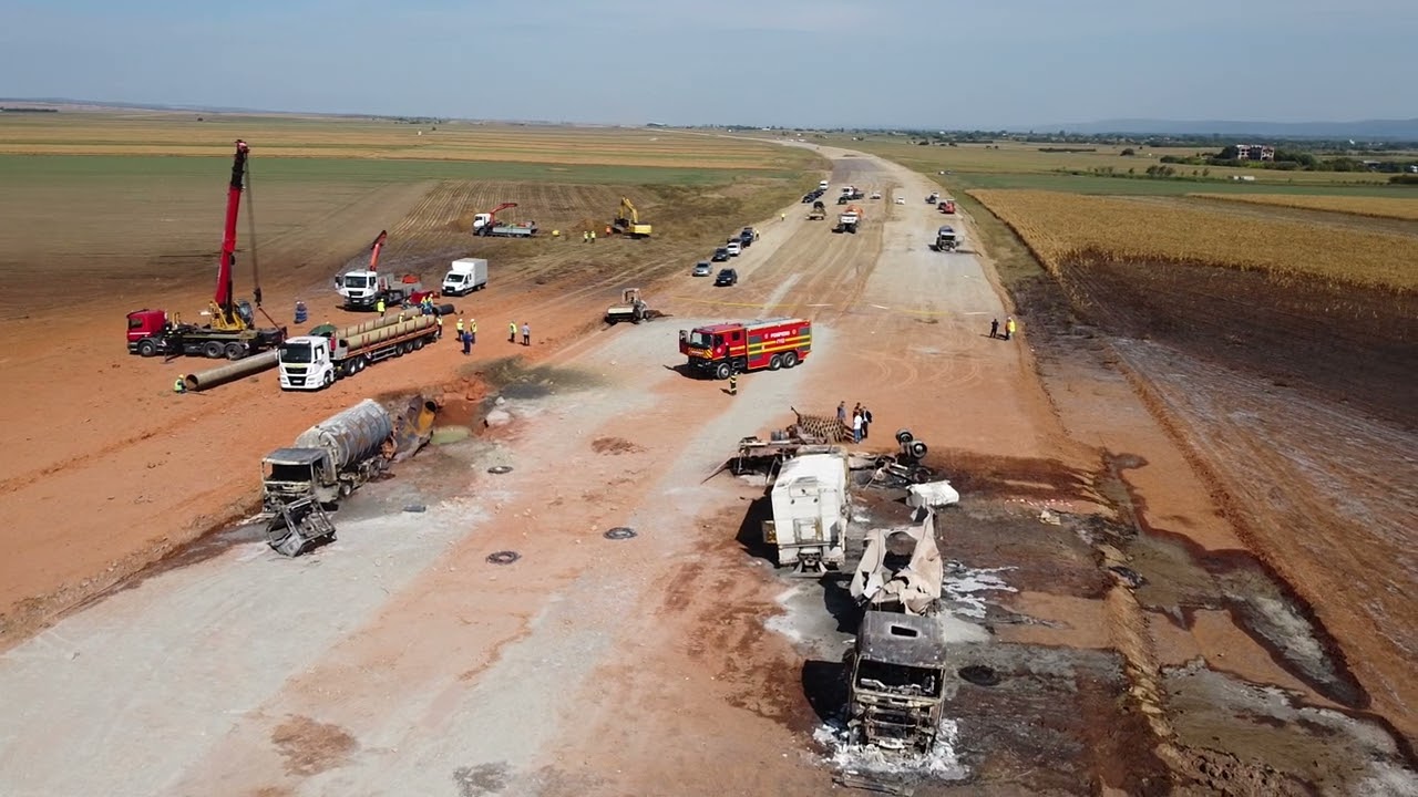 Explozie pe șantierul A7: Transgaz acuză constructorul, CNAIR se ...