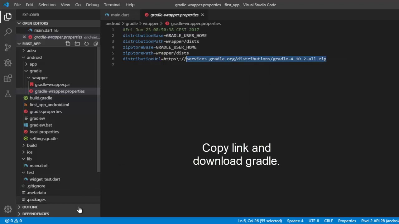 Stuck in initializing gradle in flutter FIX *WINDOWS *