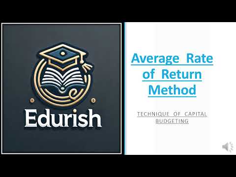 Average Rate of Return (ARR) Explained | Investment Appraisal Method Simplified