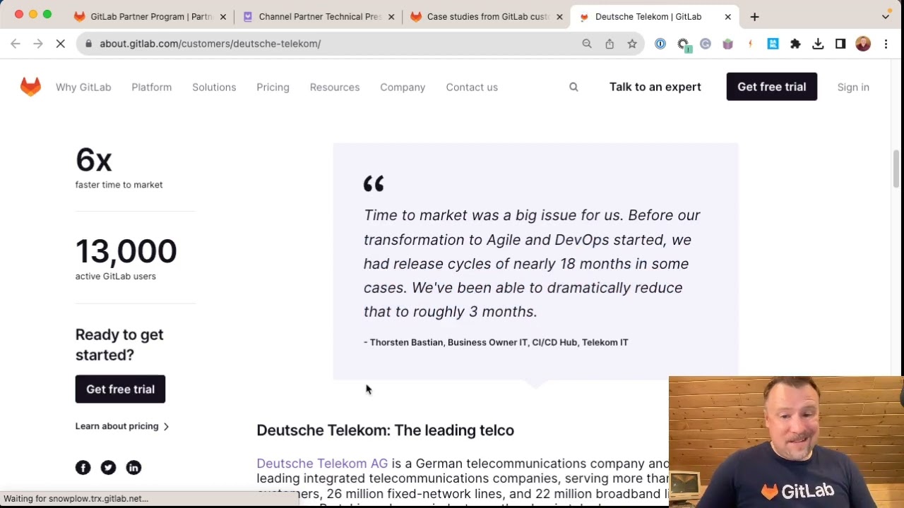 GitLab Handbook Updates as navigated through the partner portal
