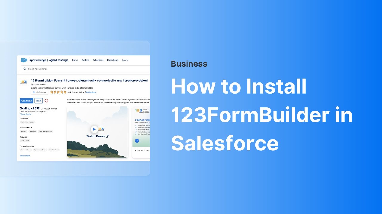How to Install 123FormBuilder in Salesforce from AppExchange (Step-by-Step Tutorial)