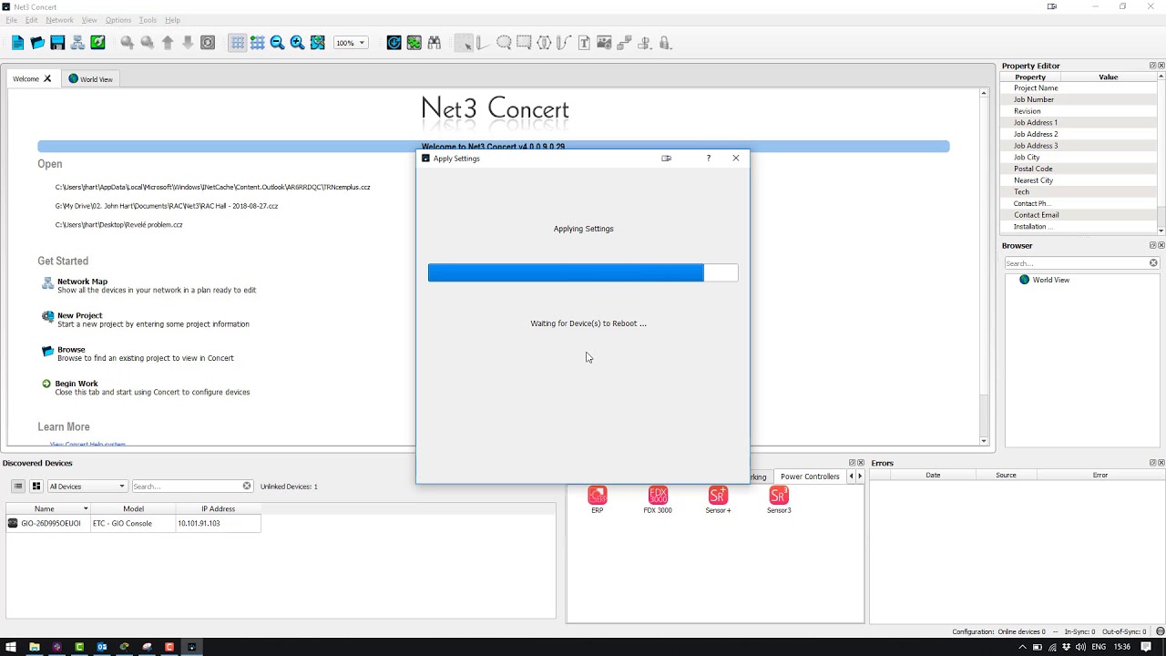 Configuring a Net3 Gateway using Net3 Concert