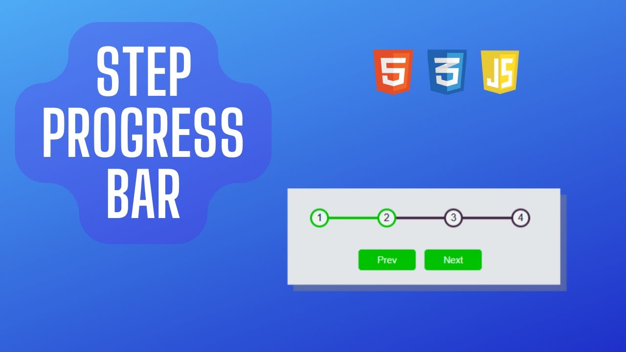 Responsive Steps Progress Bar from HTML CSS & JS