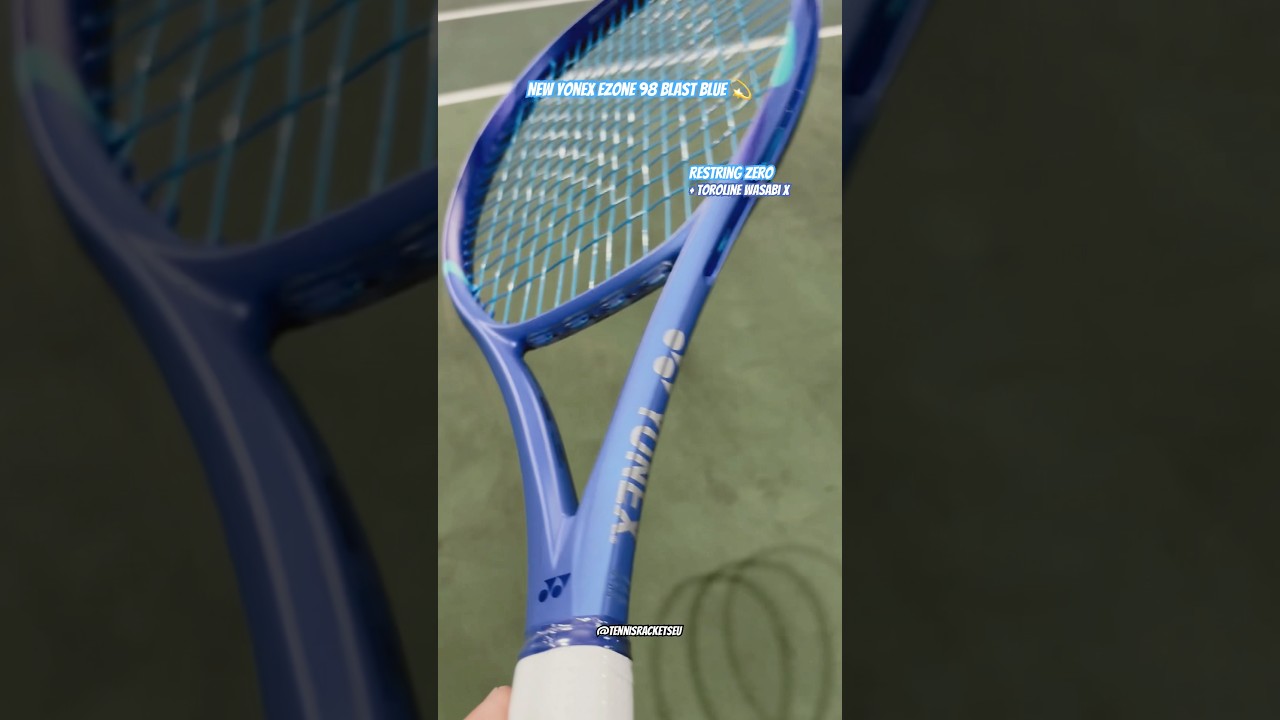 New Yonex EZone Blast Blue 2025 w/ ReString Zero + Wasabi X #toroline #yonex #ezone #tennisracketseu