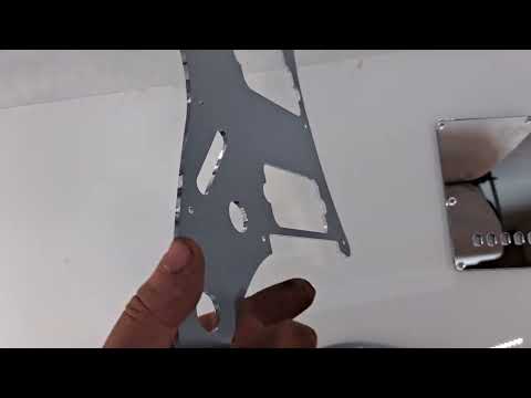 Lefty left handed Silver Mirror Acrylic Strat Stratocaster 11 | Reverb