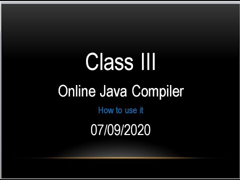 PGDBI Class III on Online Java Compiler