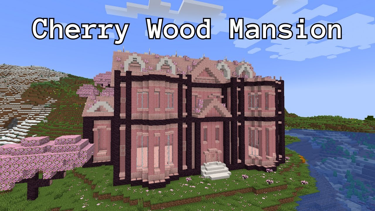 Minecraft | How to Build a Cherry Wood Mansion [1.20] - Minecraft Builders