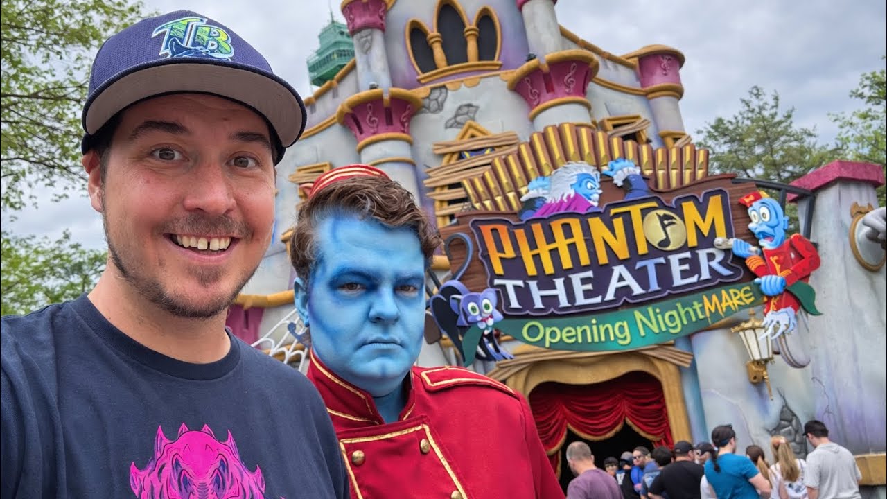 I Rode the NEW Phantom Theater Haunted Dark Ride at Kings Island | FULL RIDE POV on its Opening Day!