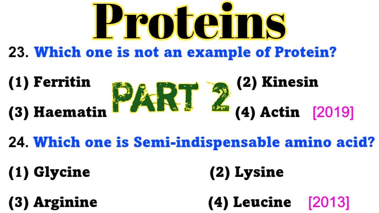 Biochemistry MCQs With Answers || Biochemistry MCQ || Proteins Biochemistry || Part (2)