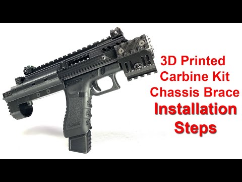🔫 Airsoft Glock Brace Chassis Stock Carbine Kit Glock 17 Glock 19 Glock ...