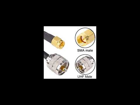 Ham Radio Antenna Adapter Extension Cable SMA Male to UHF PL259 Male UHF Radio
