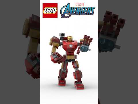 LEGO Marvel Avengers Iron Man Mech Satisfying Building Animation