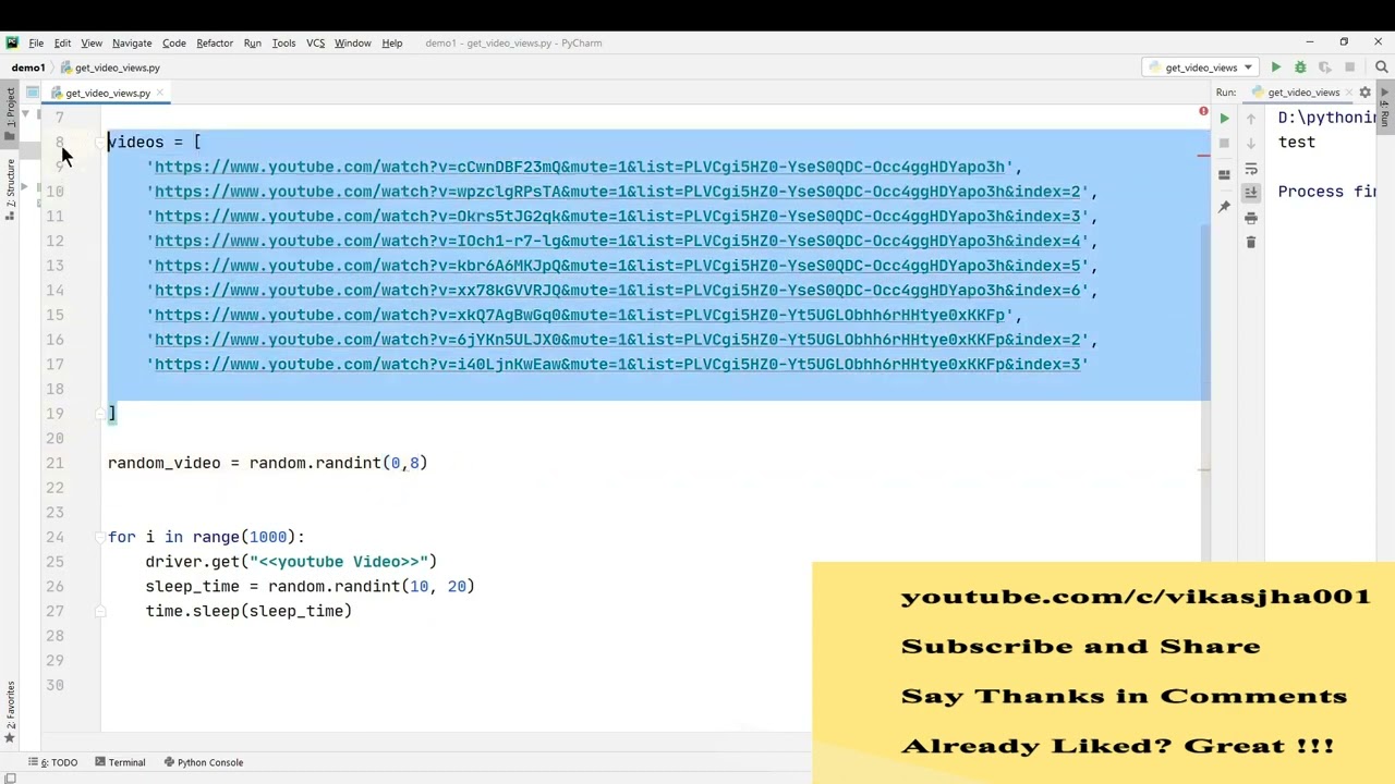 Youtube Views using Python Program   Learn Python Selenium   Automate anything using Python