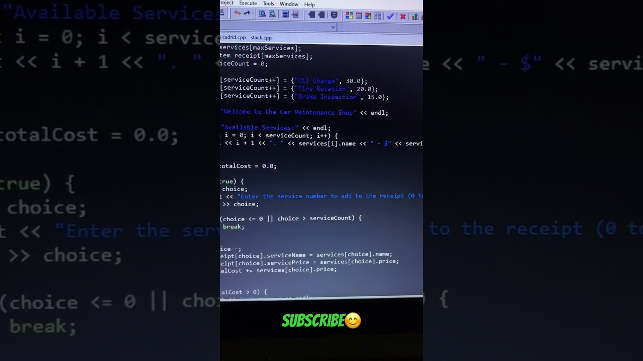 car maintenance IDE dev c++ #cppprogramming