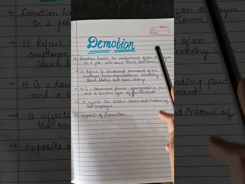 Demotion #HRM#bcom#mcom#bba#mba#meaning #demotion#commerce #youtubeshorts #11th#12th