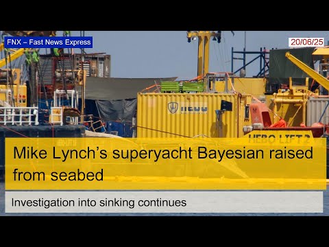 Mike Lynch’s superyacht Bayesian raised from Sicilian seabed