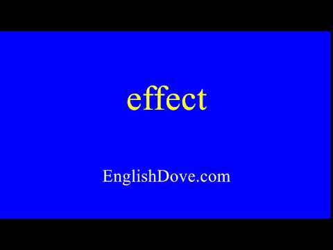 How to pronounce effect in American English.
