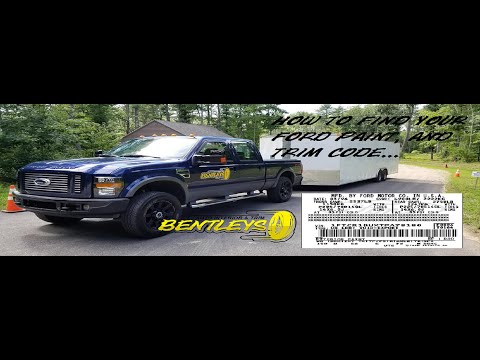 ford interior & paint exterior trim code location. door vin tag codes how to find where to look