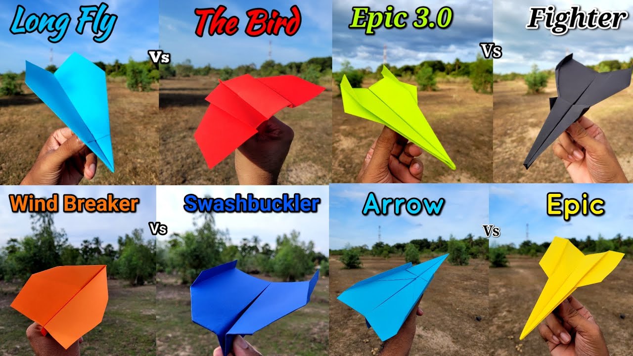 Best 7 Pair Paper Airplanes Flying Comparison