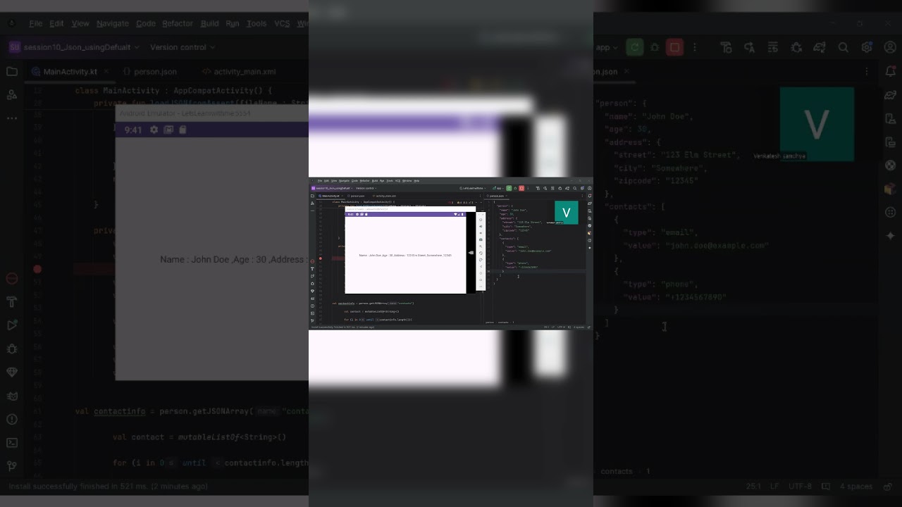 Android Kotlin Tutorial 10: Read and Parse JSON from Asset Folder !Using org.json Default Library