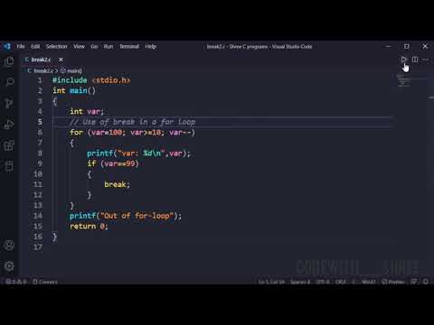 Use of break statement in a for loop | C programming | break statement part 2