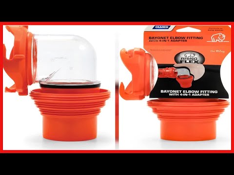 Camco RhinoFlex Clear RV Sewer Hose Elbow with 4 in 1 Adapter 39736