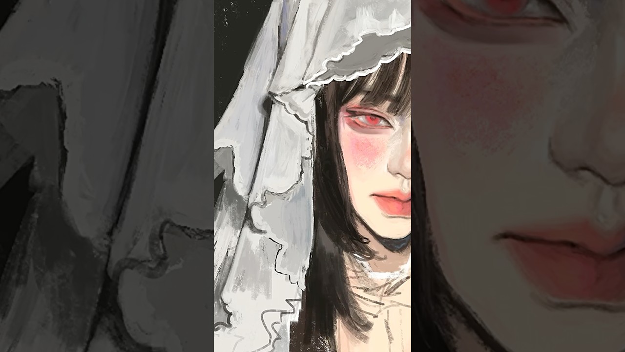 The Bride👰‍♀️🩸Speedpaint #procreate #digitalart #shorts