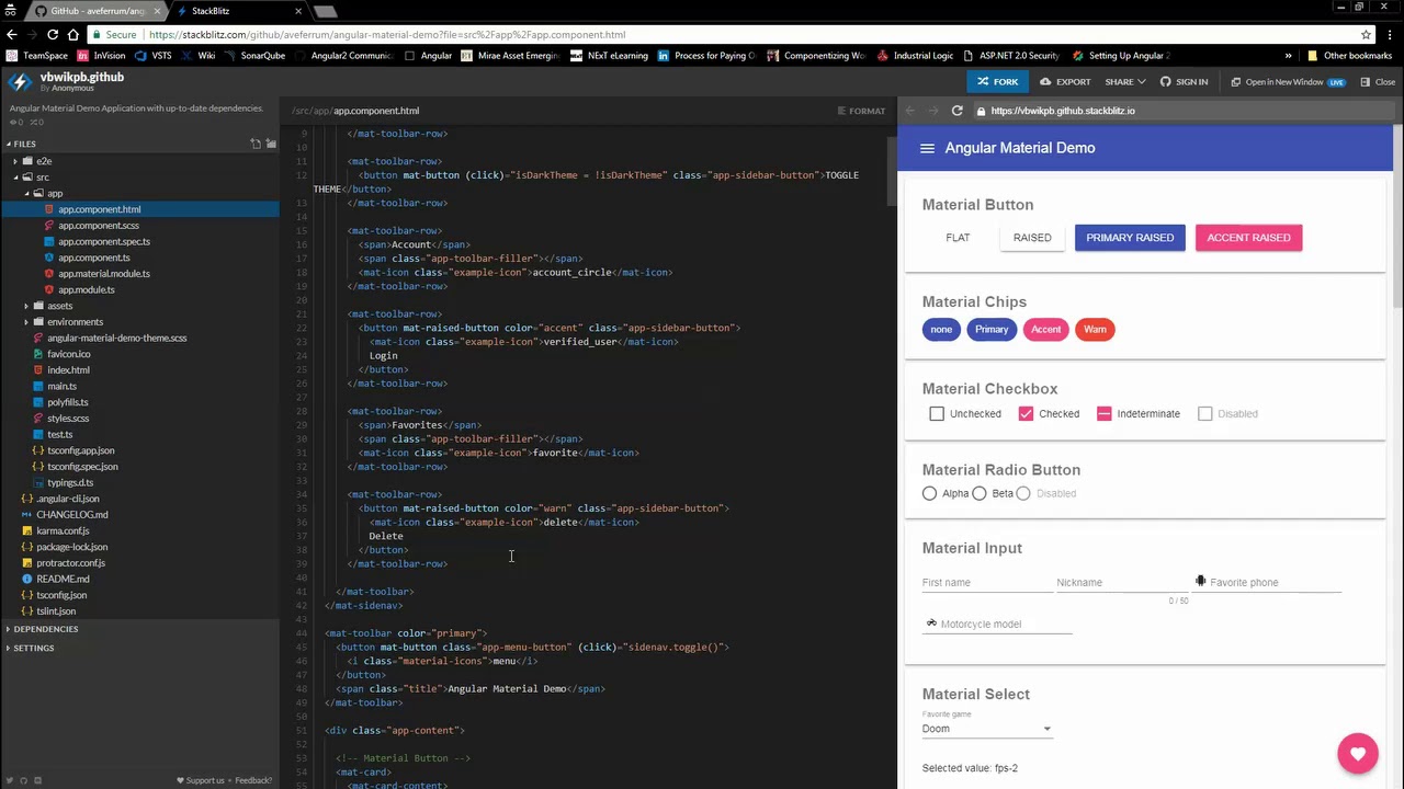 Run Angular CLI github repos directly in your browser - StackBlitz