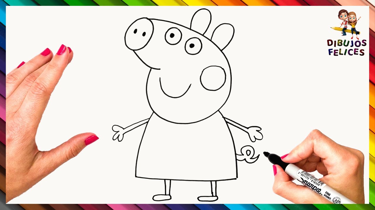 Cómo Dibujar A Peppa Pig 🐷 Dibujos Para Niños
