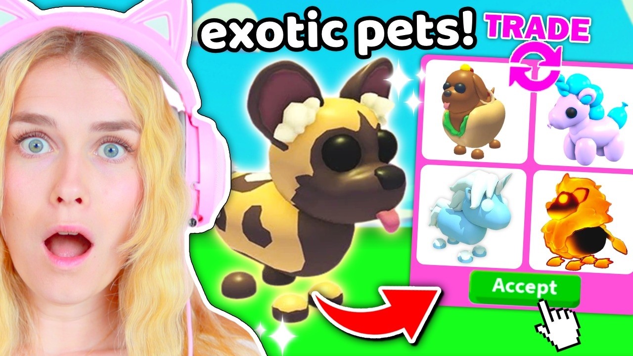 Trading EXOTIC PETS In Adopt Me