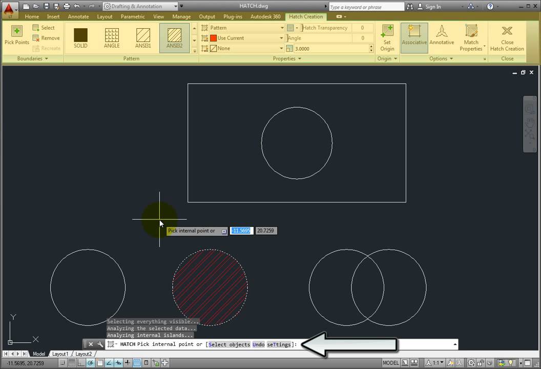 Adding Hatch Objects