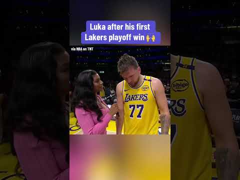 Luka's reaction to winning Game 2 👀