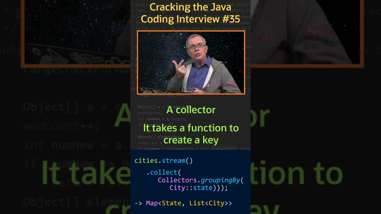 What is a groupingBy()? - Cracking the Java Coding Interview