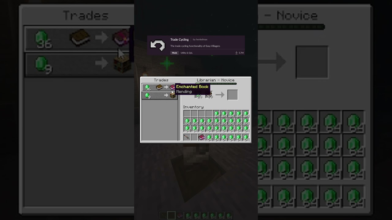 Minecraft Best Trading Mod #shorts
