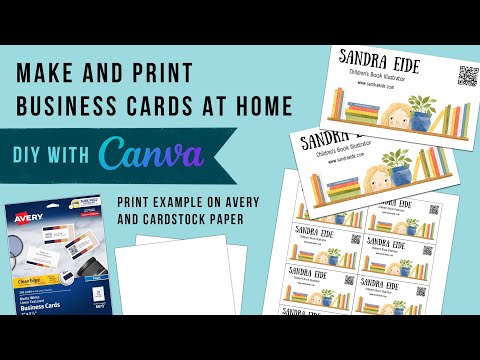 How to Make Business Cards at home DIY using Canva and Avery Paper